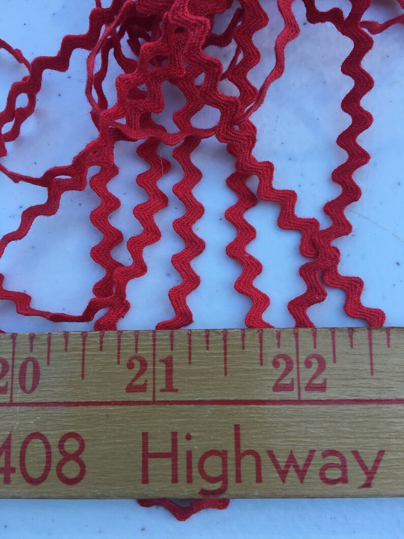 Vintage Cotton Red Rick Rack Trim - Etsy