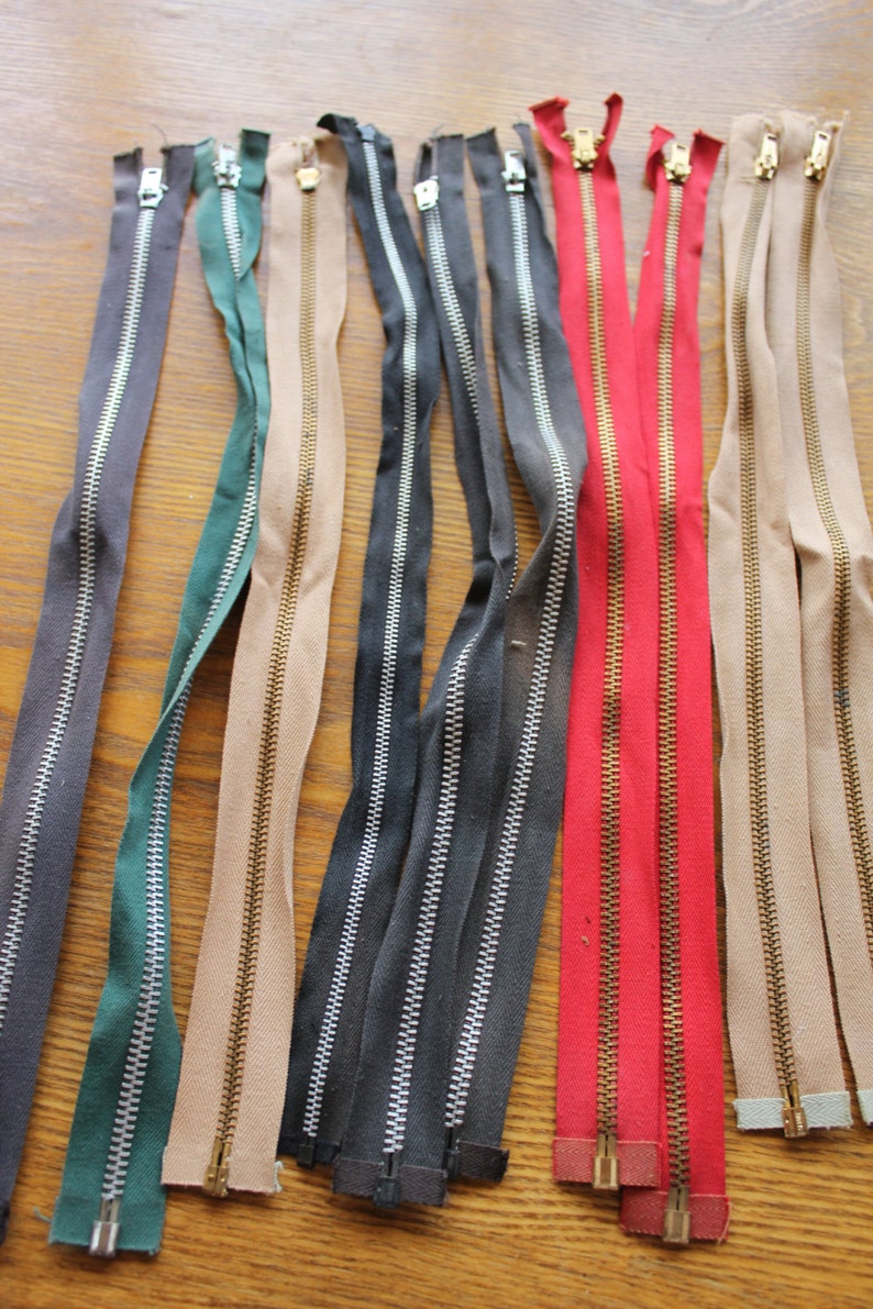 Heavy Duty Metal Zippers Lot of 10 - Etsy