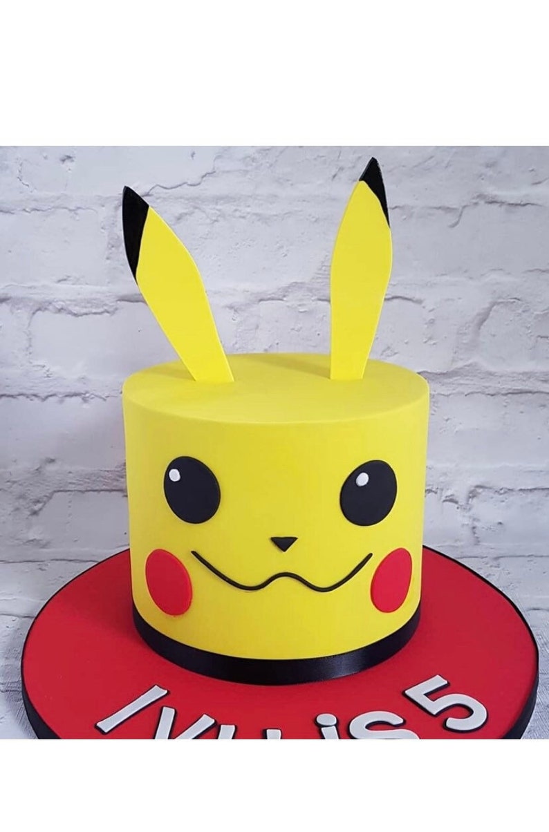 Fondant Pikachu Cake Topper - Thinner Ears - Etsy