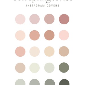 Blush Pink & Sage Green Instagram Highlight Covers, Branding Color ...