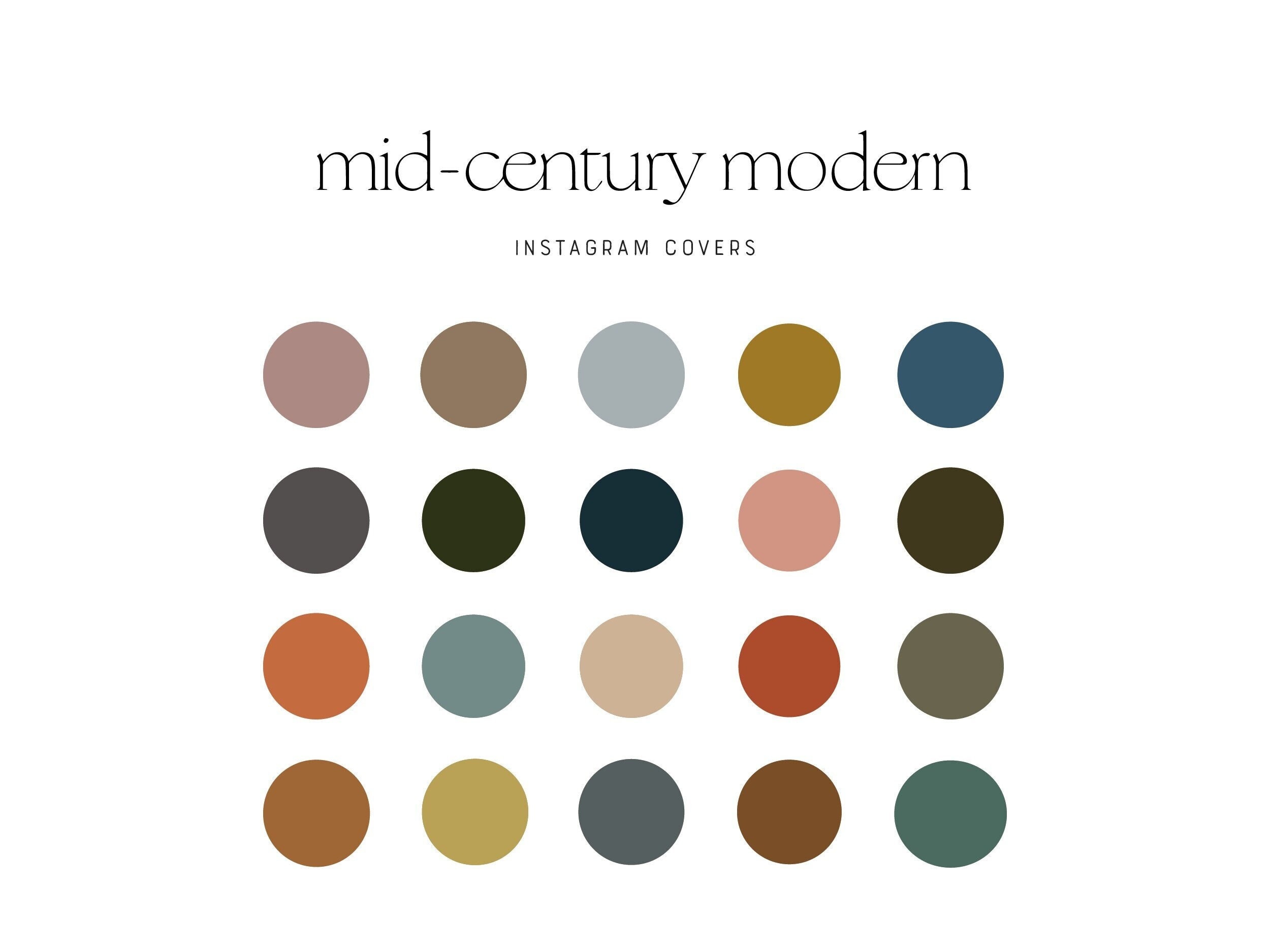 Mid-century Modern, MCM Earth Tones Instagram Highlight Covers ...