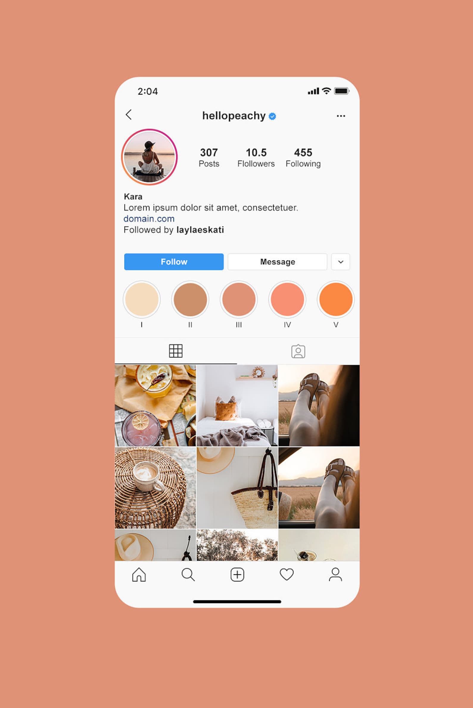Orange Peach Coral Instagram Highlight Covers, Highlight Covers for ...