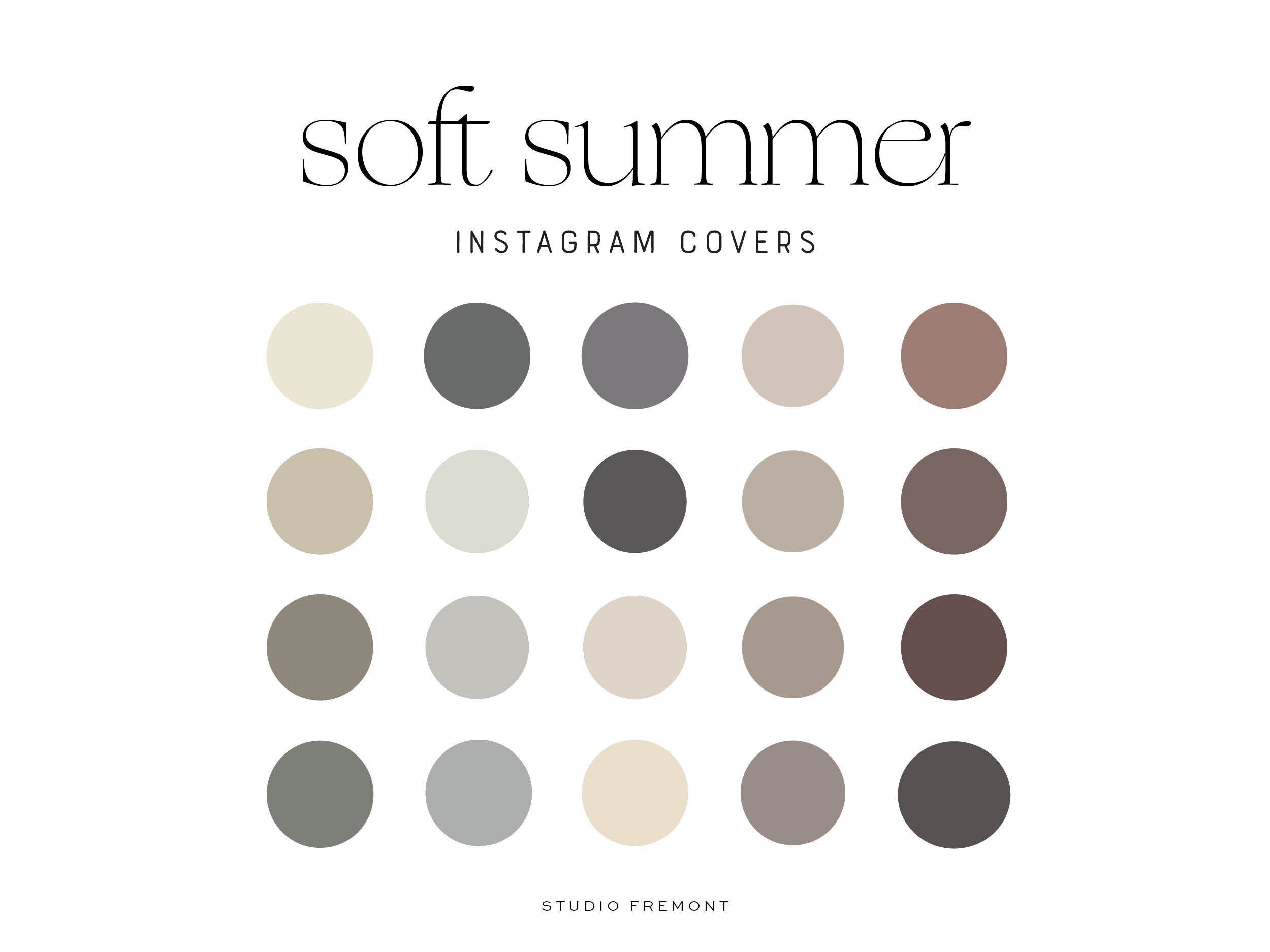 Soft Summer Color Season Instagram Highlight Covers, Based on Color ...