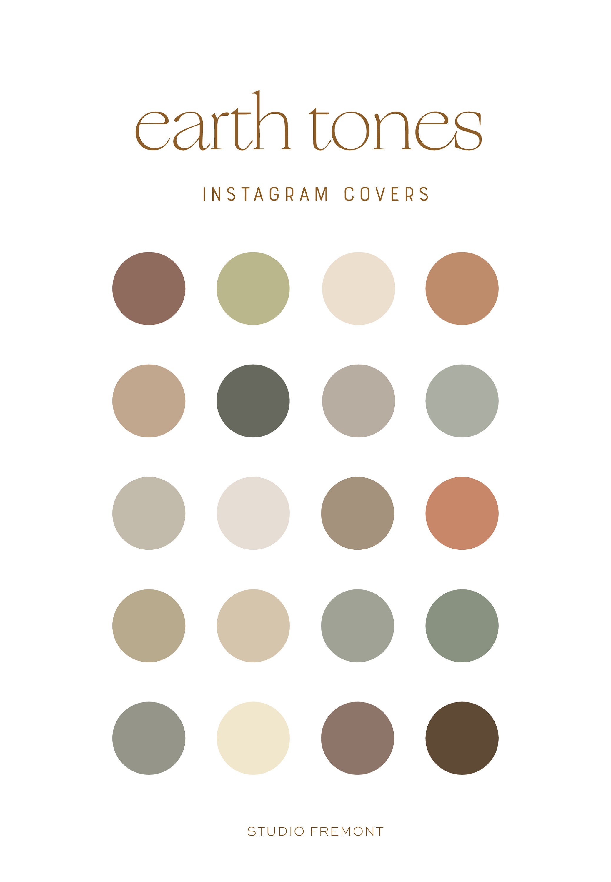 Earth Tones Instagram Highlight Covers, Neutral Instagram Highlight ...
