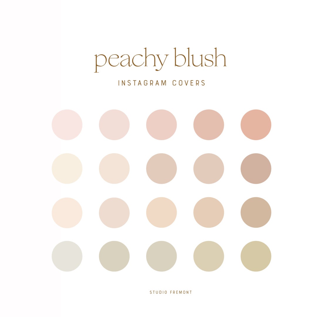 Blush Peach Pink Instagram Highlight Covers, Feminine Brand Colors ...