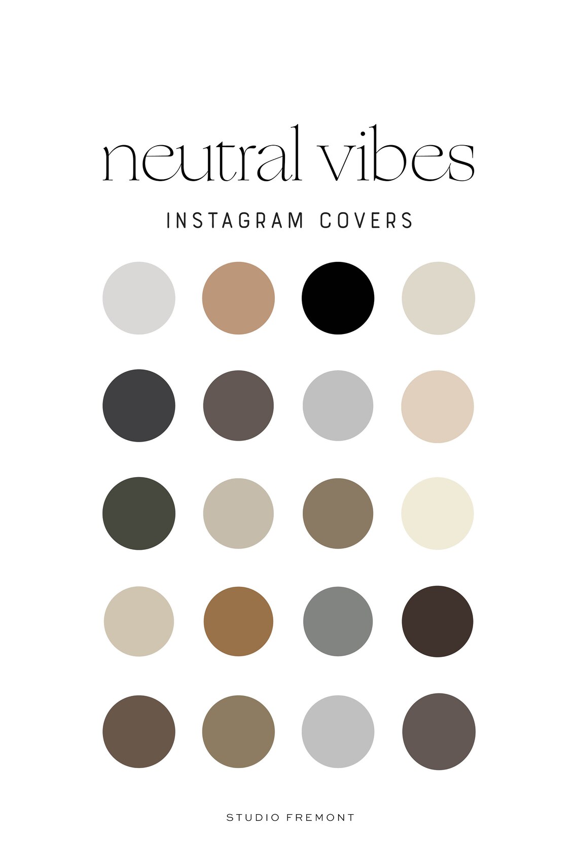 Neutral Vibes Black Tan Gray Instagram Highlight Covers, Instagram ...