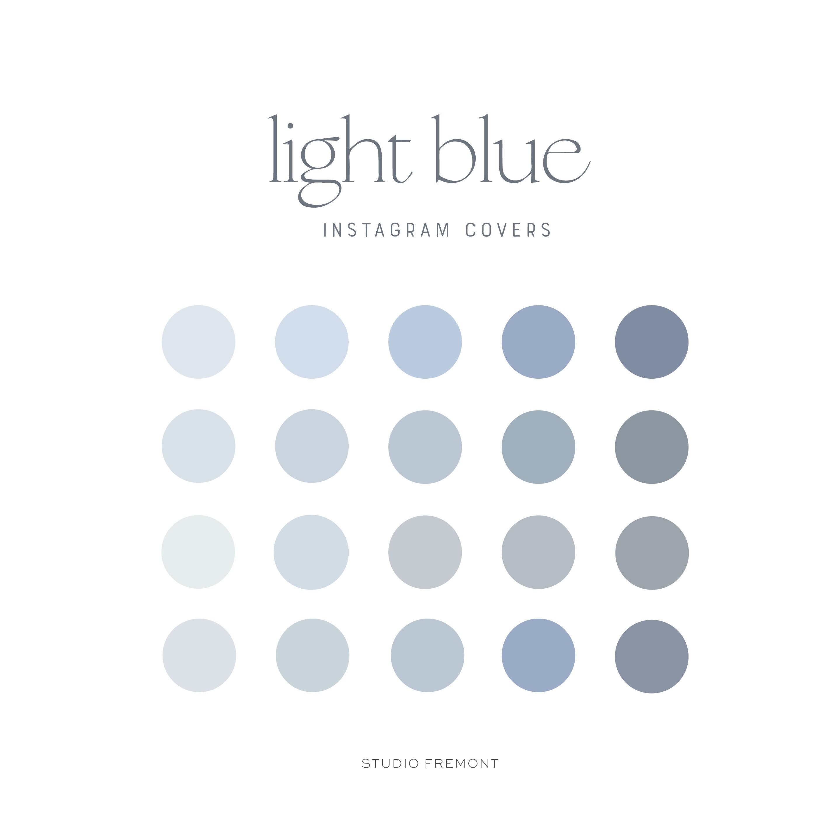 Light Blue Highlight Covers, Instagram Story Covers, Blue Instagram ...
