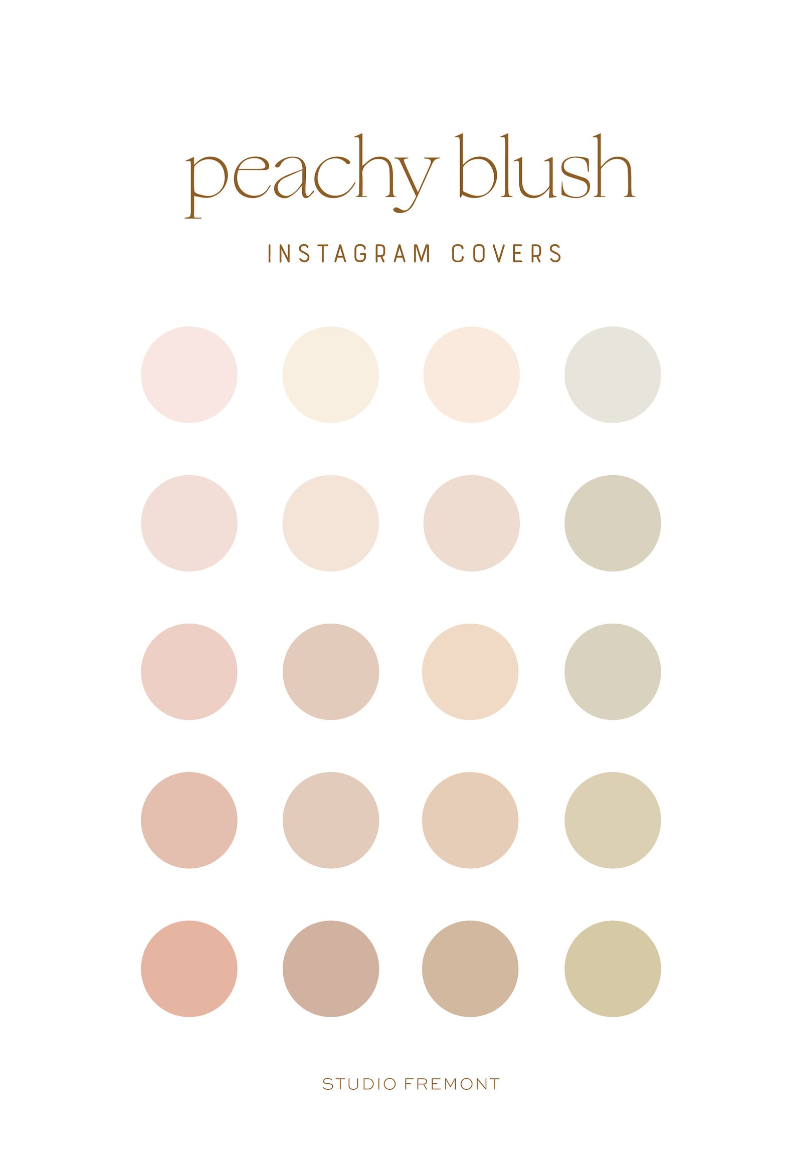 Blush Peach Pink Instagram Highlight Covers, Feminine Brand Colors ...