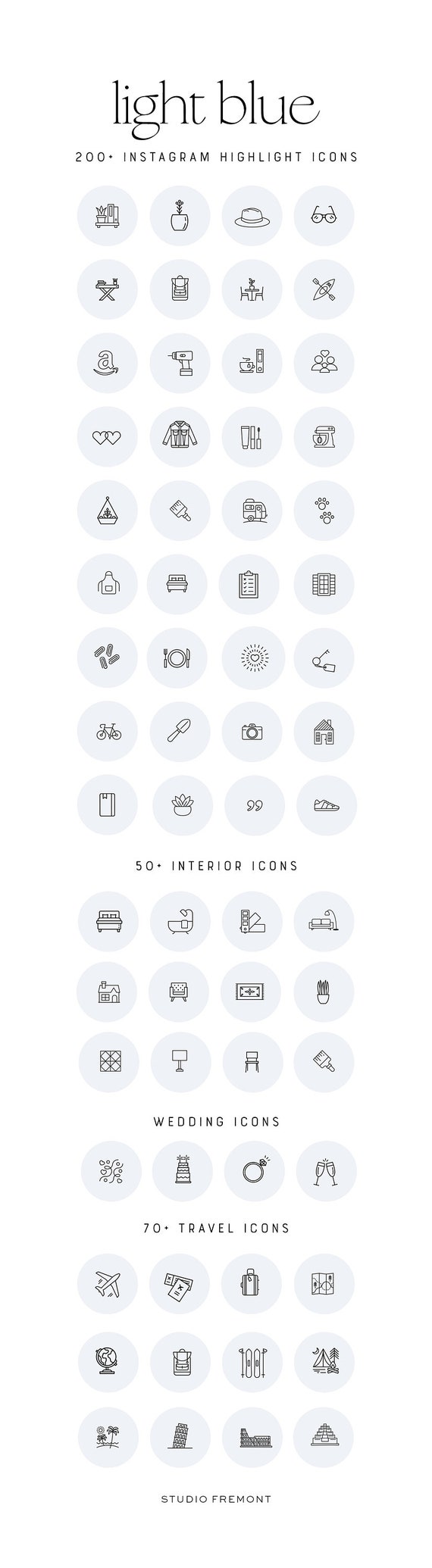 Highlight Covers Lifestyle Sky Blue Instagram home everyday influencer ...