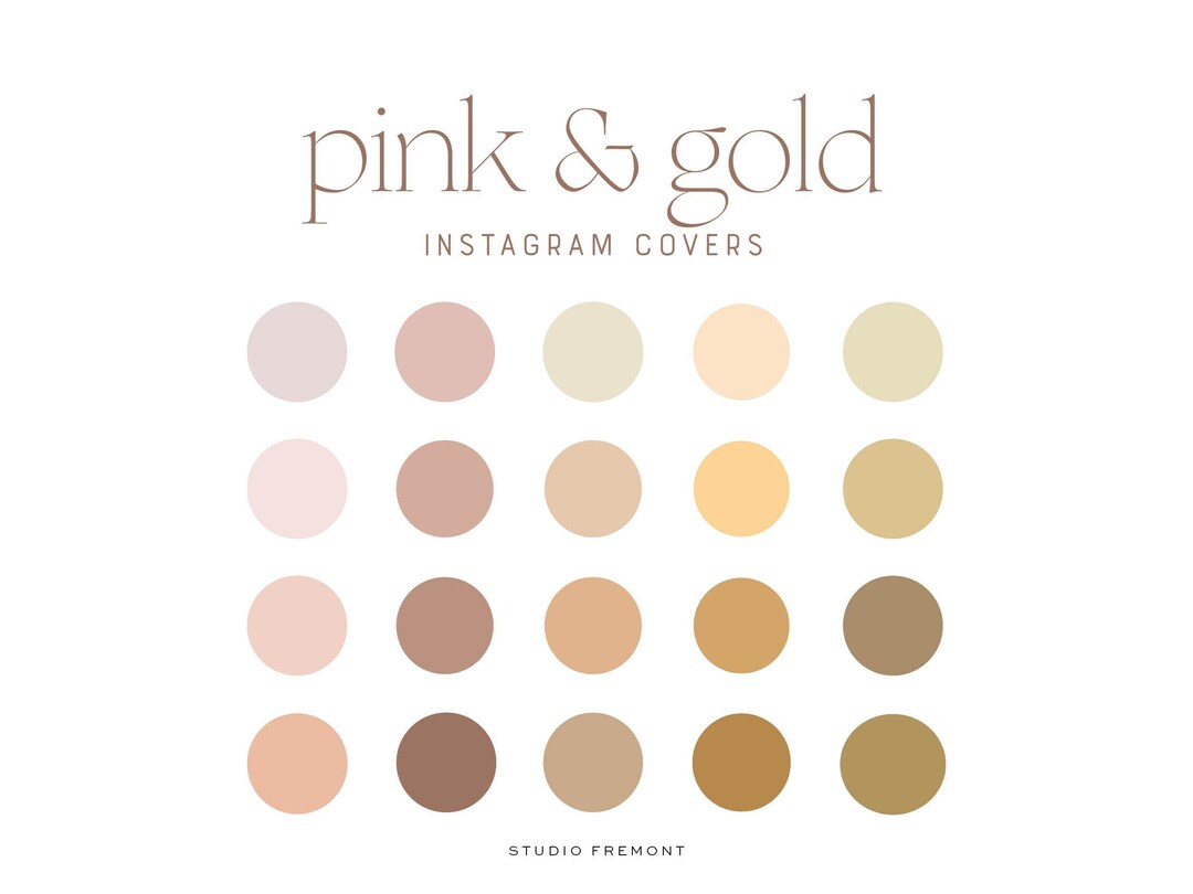 Gold & Pink Instagram Highlight Covers, Blush Instagram Highlight ...