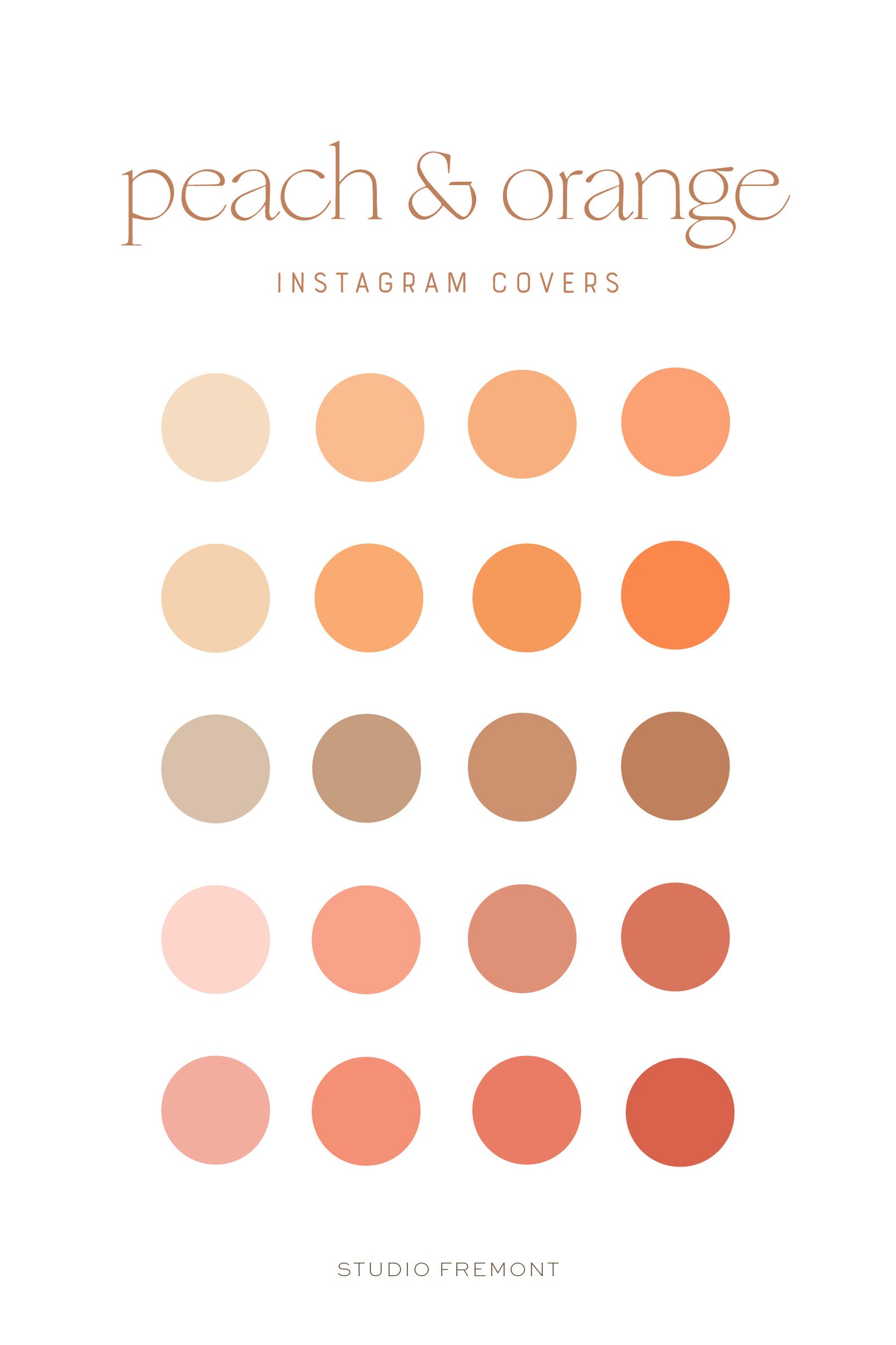 Orange Peach Coral Instagram Highlight Covers, Highlight Covers for ...