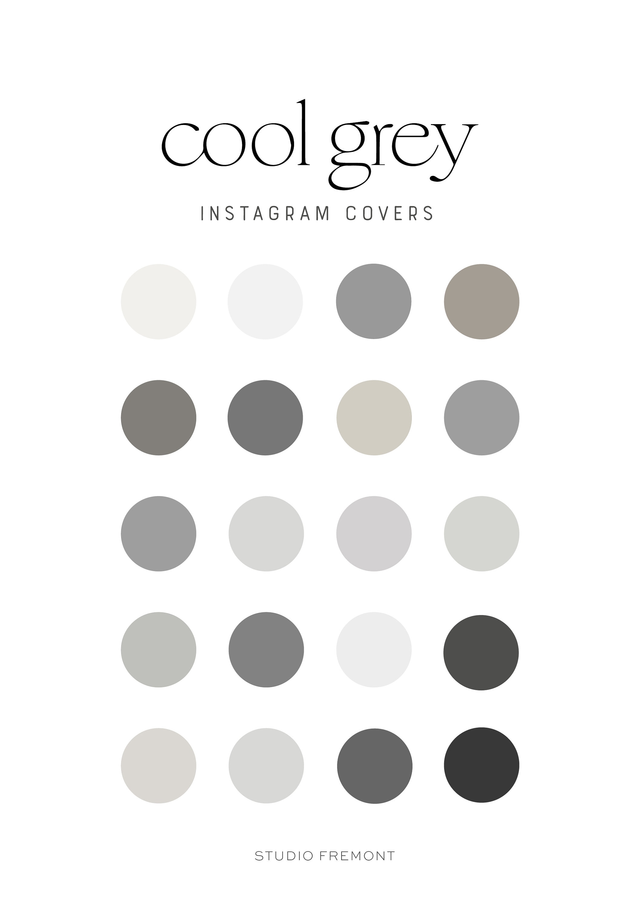 Cool Grey Instagram Highlight Covers, Gray Instagram Covers, Neutral ...