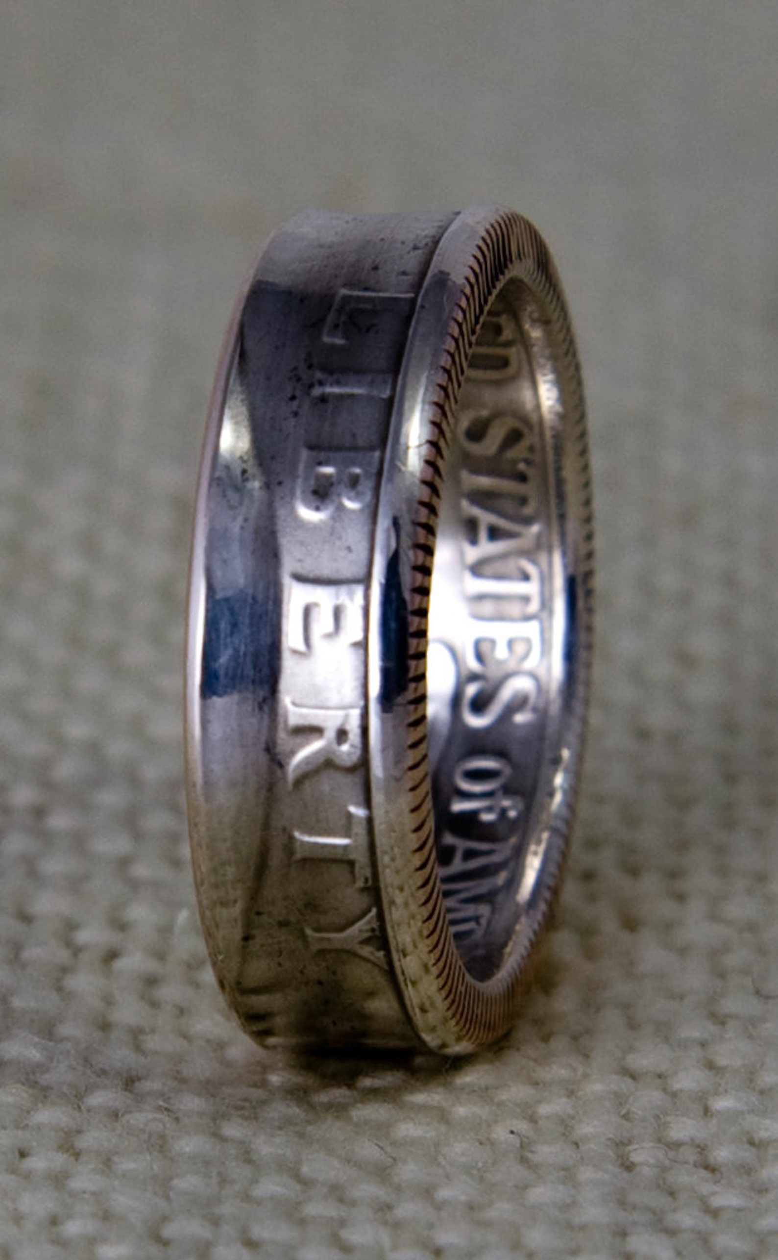 Coin Ring 1976 Silver Quarter Coinring Silver Proof 49th Birthday Gift ...