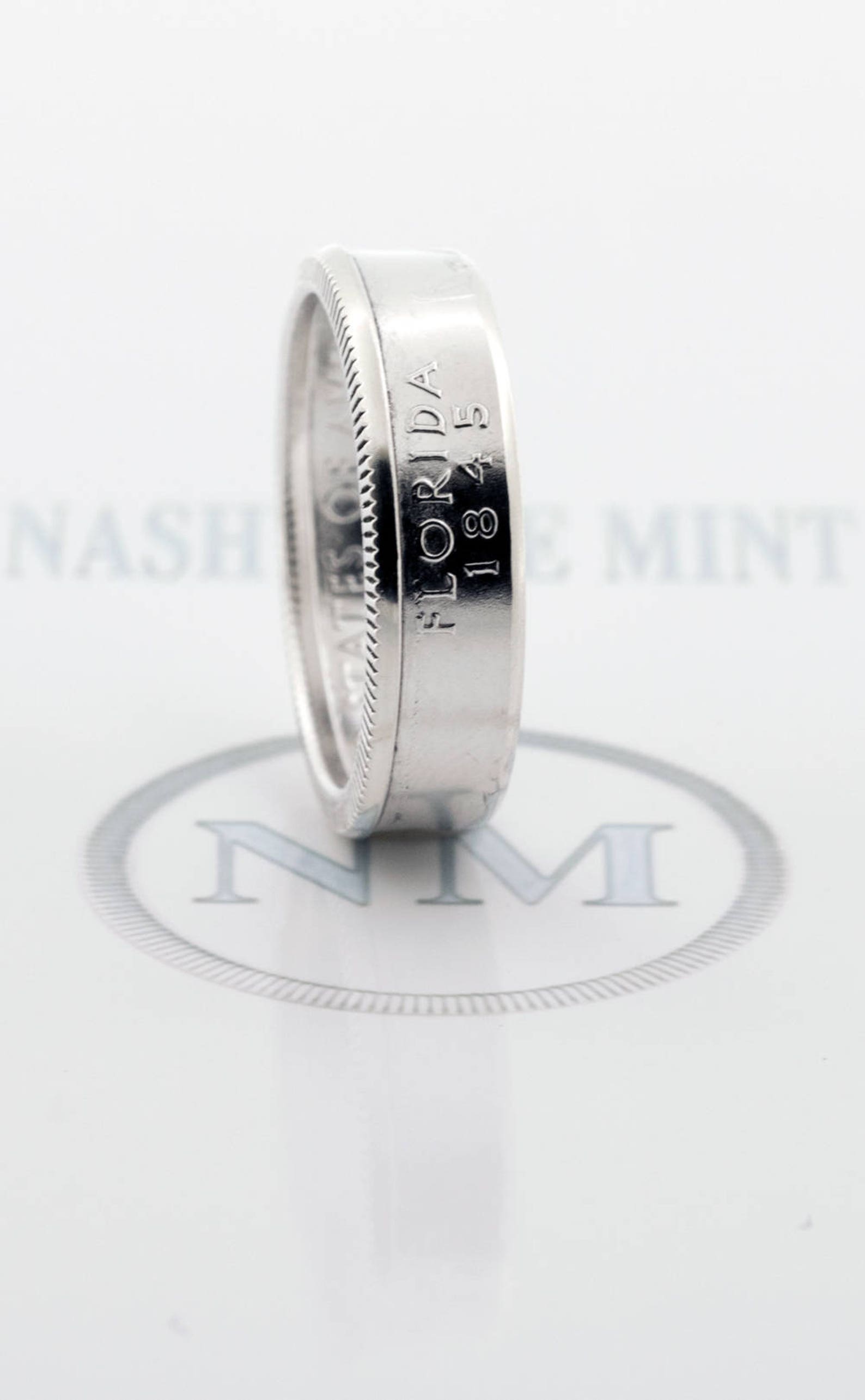 Coin Ring 2004 Silver Quarter Coinring Michigan Florida Texas Iowa ...