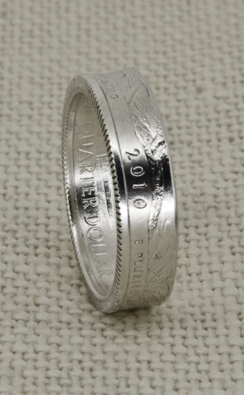 Coin Ring 2010 Silver Quarter Coin Rings Arkansas Wyoming - Etsy
