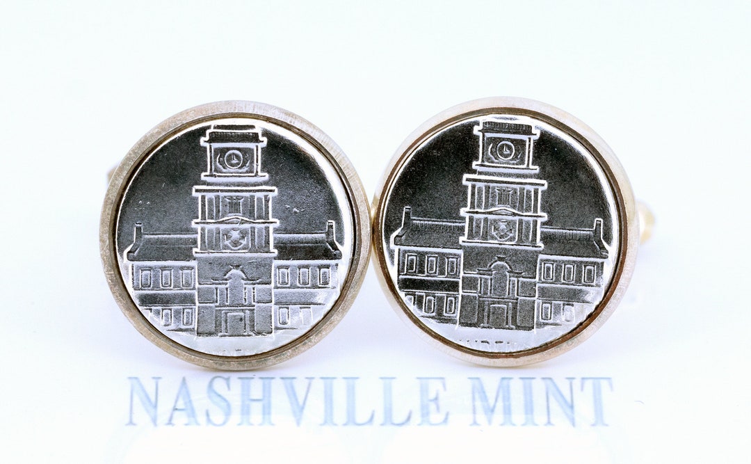 Pair of Silver 1976 Half Dollar Cufflinks Handmade From the Center ...