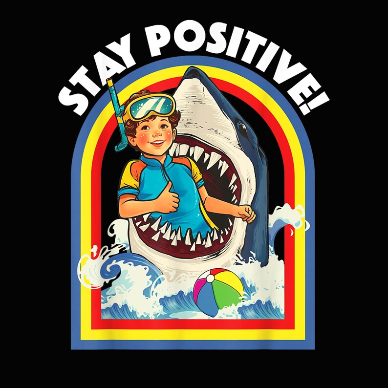 Stay Positive PNG, Funny Vintage PNG, Digital Download, Positive Vibes ...