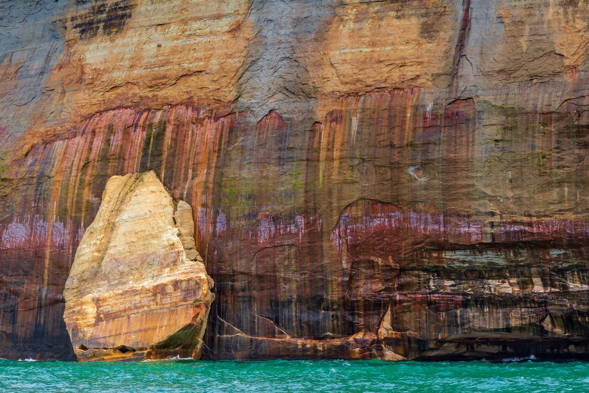 Fine Art Print - Painted Rock Face at Pictured Rocks National Lakeshore ...