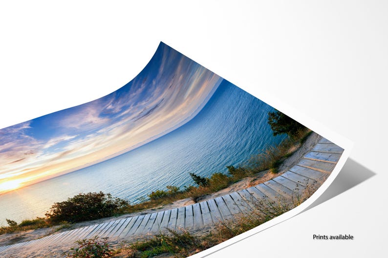 Fine Art Print - Lake Michigan Sunset at Empire Bluffs - Free Shipping ...