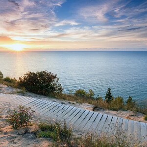 Fine Art Print - Lake Michigan Sunset at Empire Bluffs - Free Shipping ...