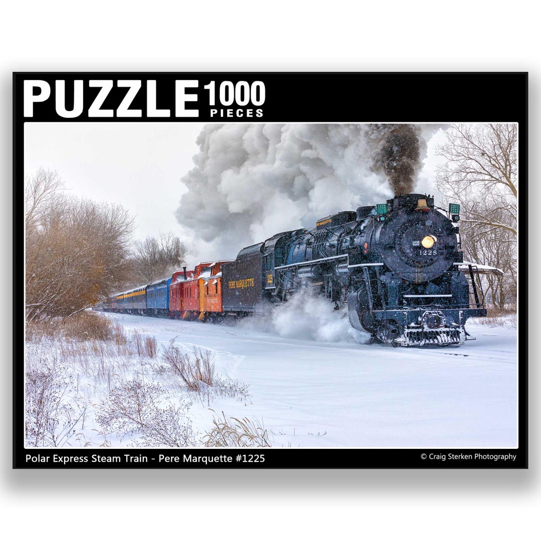 Polar Express Steam Train - Pere Marquette 1225 Jigsaw Puzzle - 1000 ...
