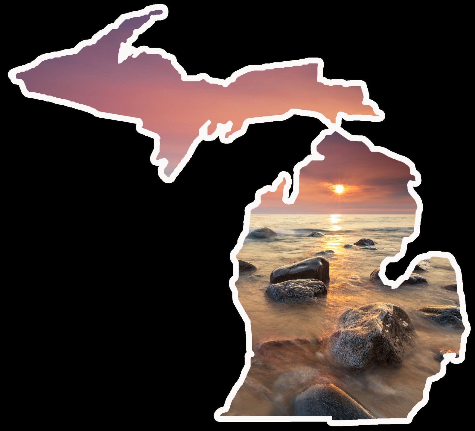 Car Window Stickers Featuring Michigan 4-pack - Etsy UK