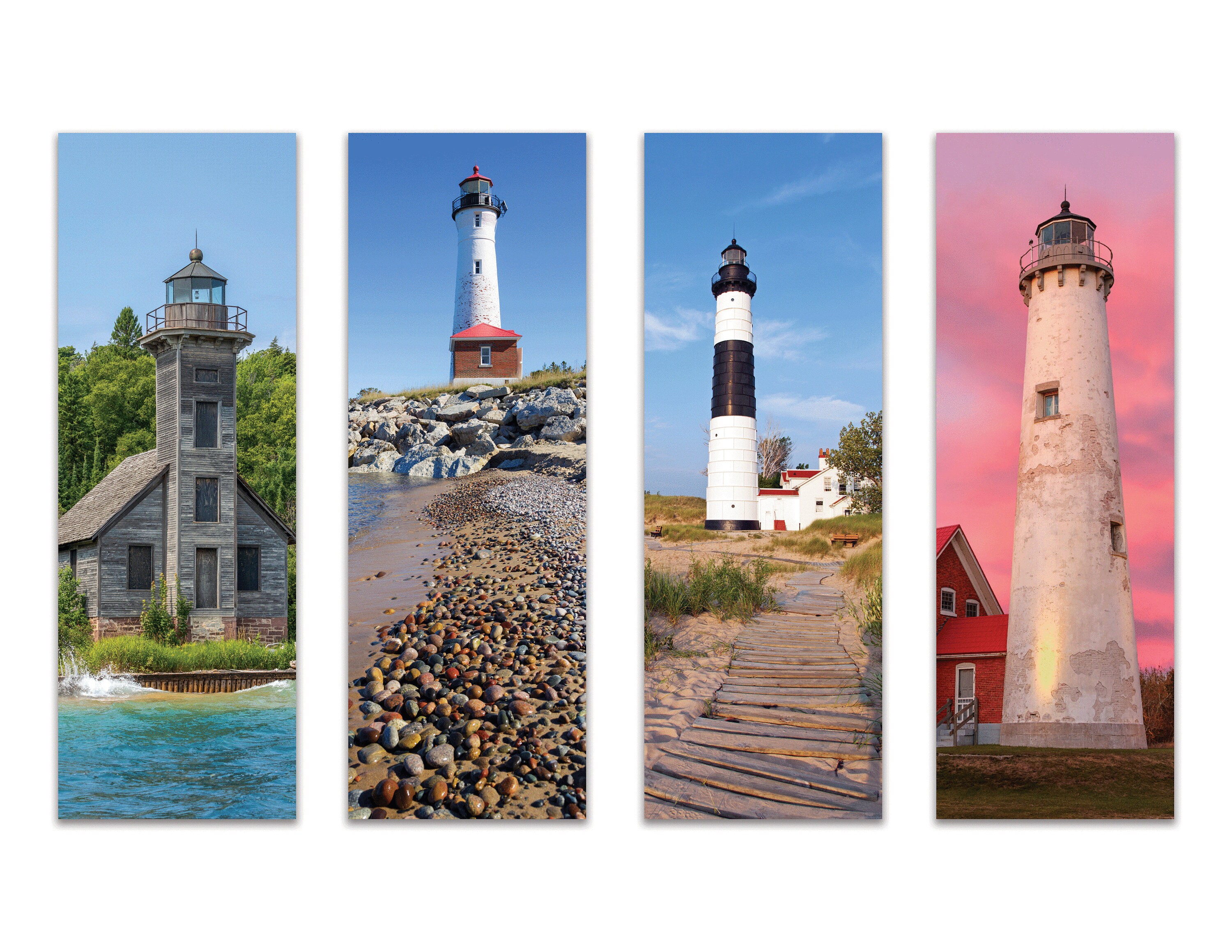 Michigan Themed Bookmarks - 4-pack - Michigan Lighthouse Series II ...