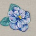 Blue Flower Embroidery Iron on Patch - Trendy Patch Decor for Shirts ...