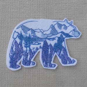 Wild Bear Iron on Patch Iron on Patch Patches for Jackets Wild Stream ...