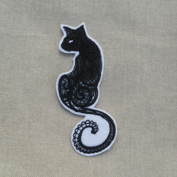 Black Cat Iron on Patches - Etsy