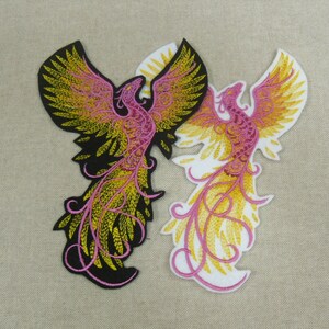 Yellow Phoenix Bird Embroidered Iron on Patch, Embroidered Iron on ...
