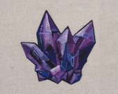 Amethyst Crystals Iron on Patch for Jackets Large Patch Cute - Etsy
