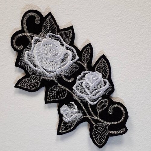 Red Rose Iron on Patch Rose Applique Patches for Jackets - Etsy