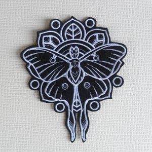 Moth Patch Mystique Patch Luna Moth Patch Iron on Patch Motch Back ...