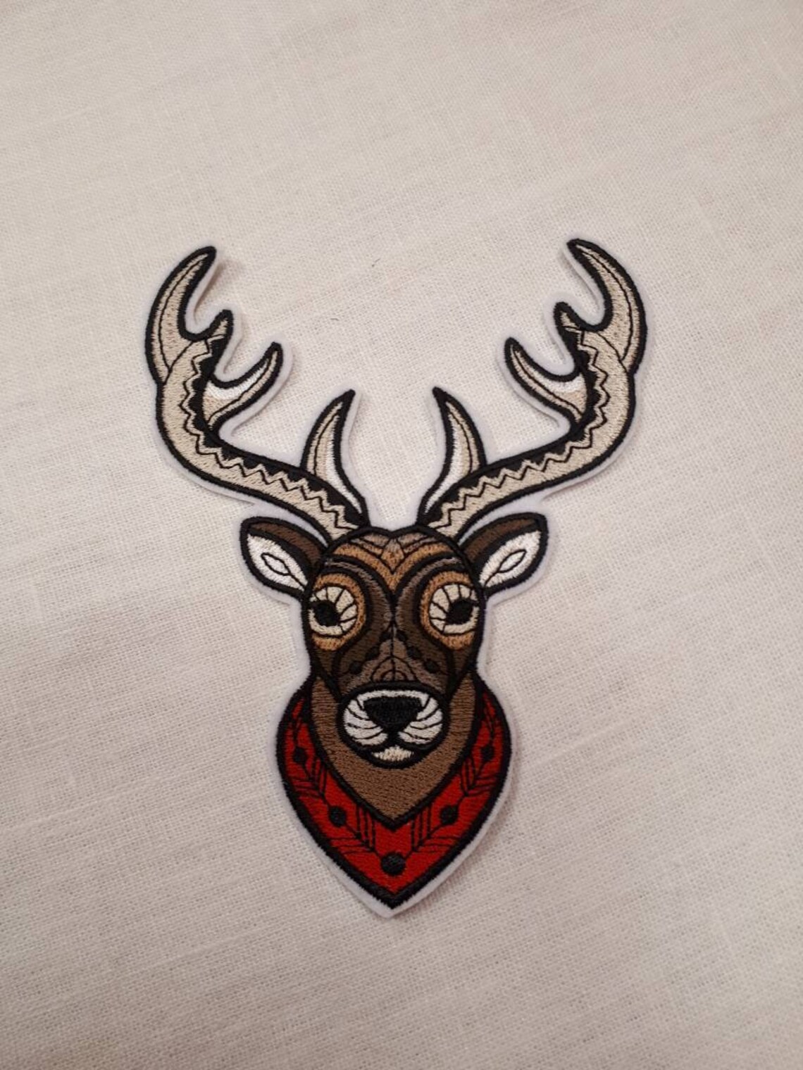 Majestic Reindeer Iron on Patch Deer Applique Patches for | Etsy