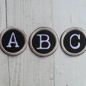 Iron on Letters Patch Typewriter Patch Letters Patch Alphabet Patch ...