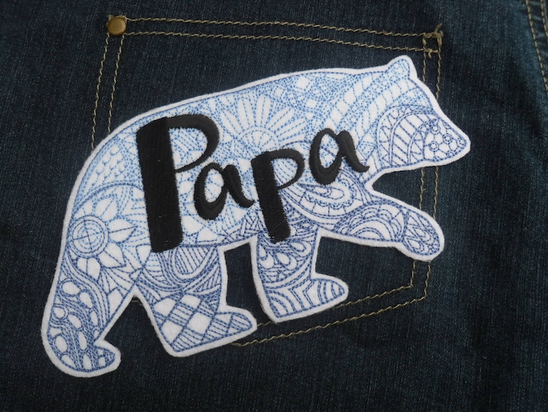 Papa Bear iron on patch Sweet Papa Bear patch Iron on Papa | Etsy
