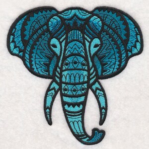 Majestic Elephant Iron on Patch for Jakets, Cute Elephant Patch, Large ...