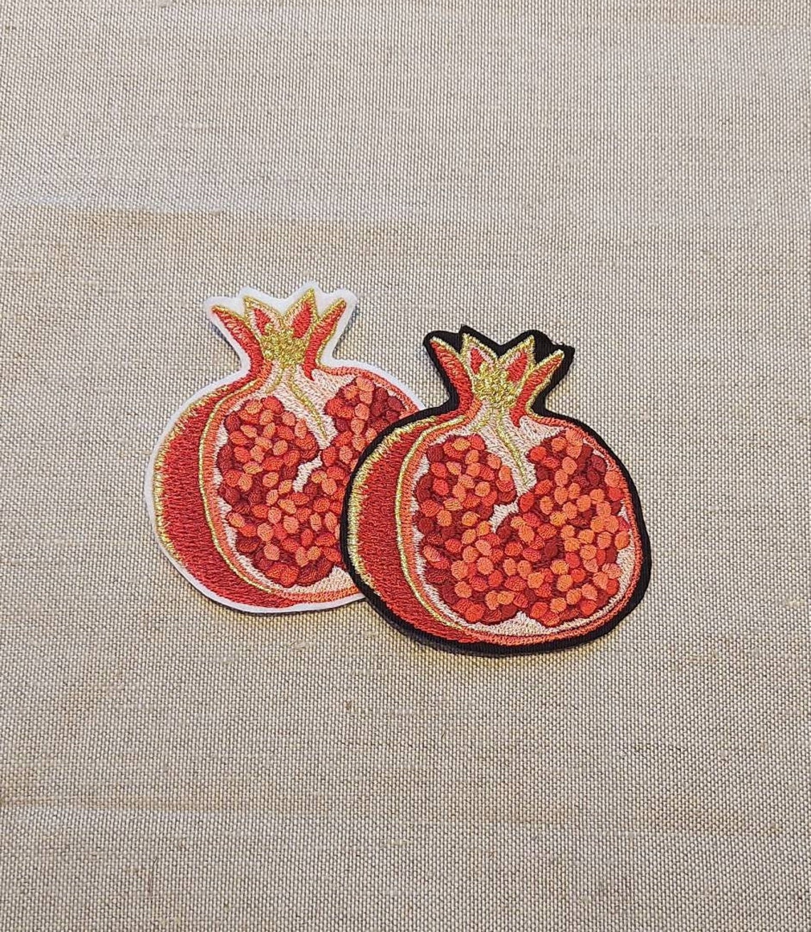 Pomegranate Embroidered Iron on Patch - Etsy