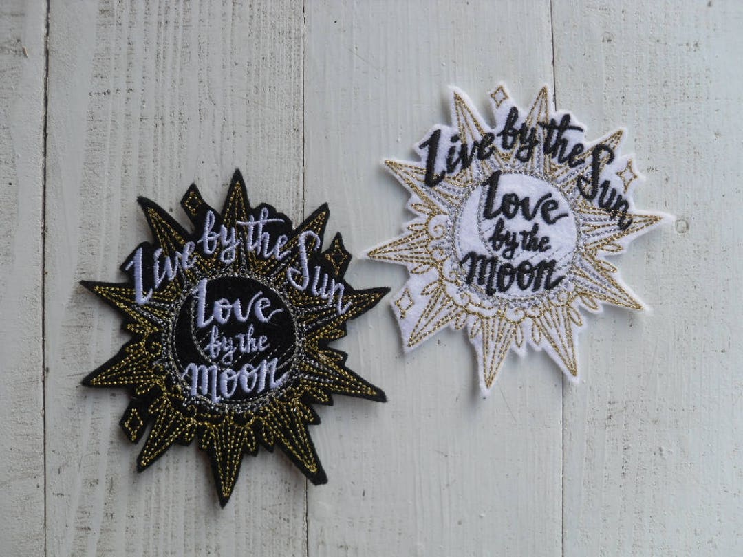 Sun and Moon Iron on Patch, Solar Eclipse Patch, Iron on Patch Live by ...