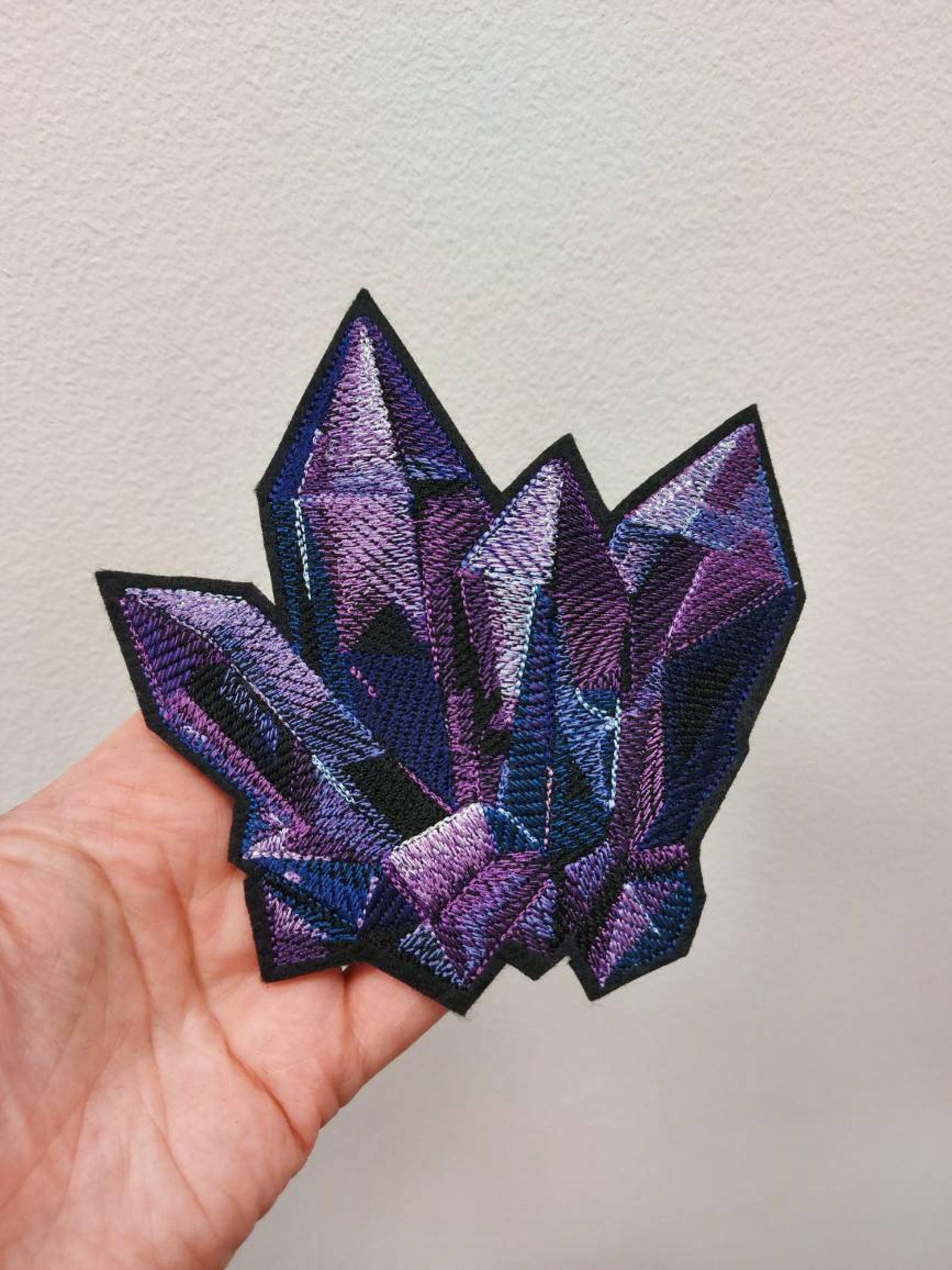Amethyst Crystals Iron on Patch for Jackets Large Patch Cute - Etsy