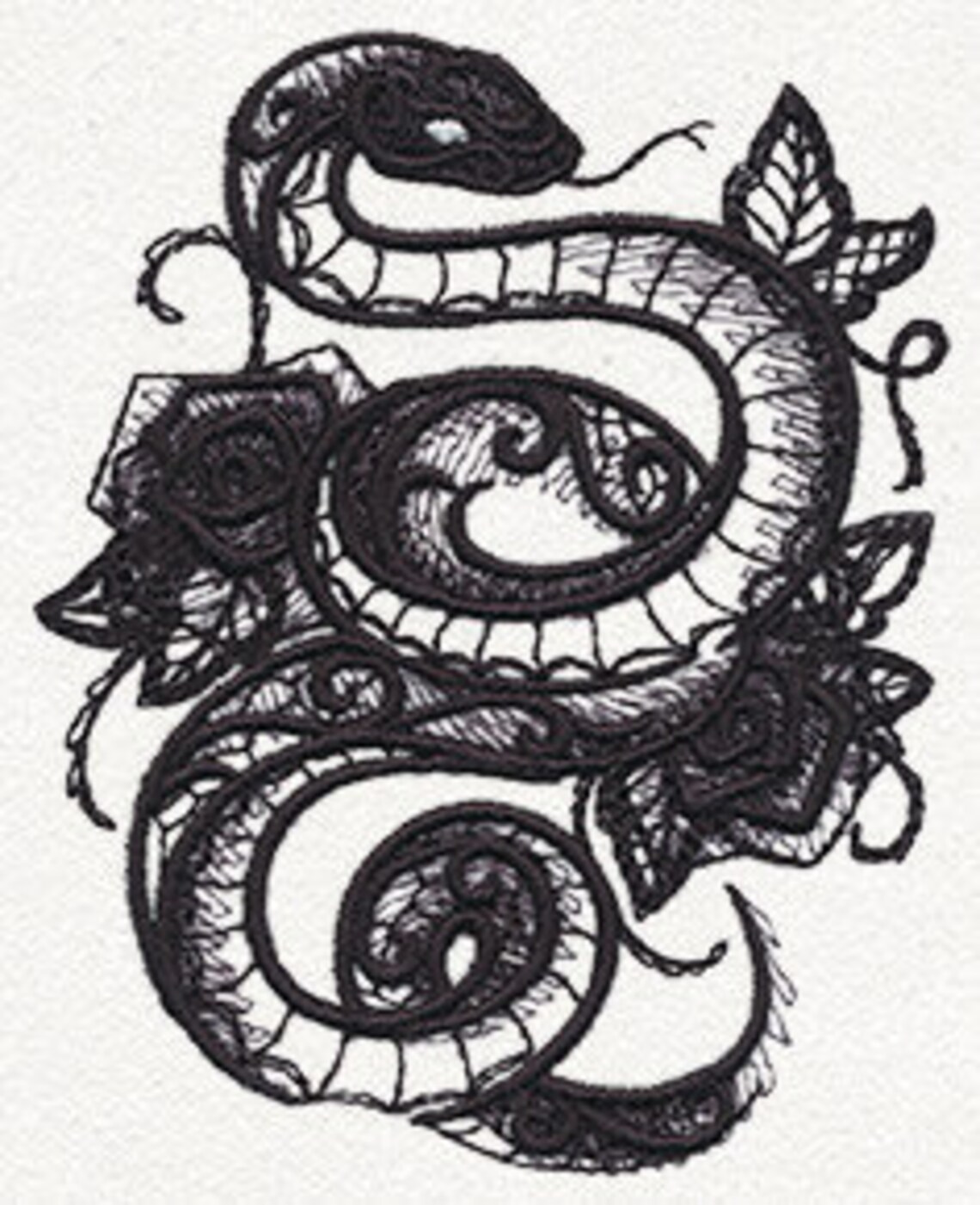 Dark Snake Iron on Patch for Jackets Embroidered Iron on | Etsy