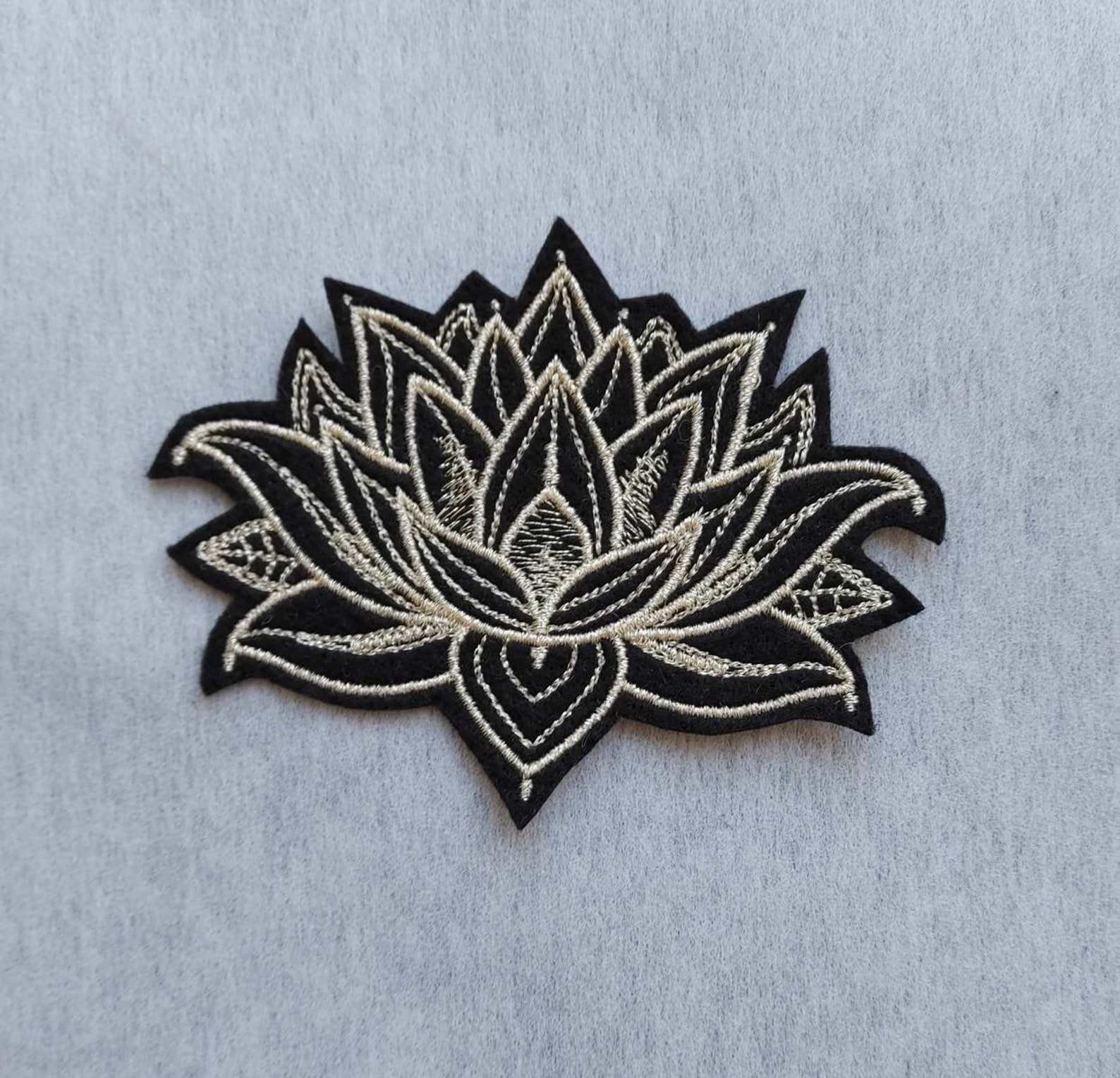 Lotus Flower Iron on Patch - Etsy