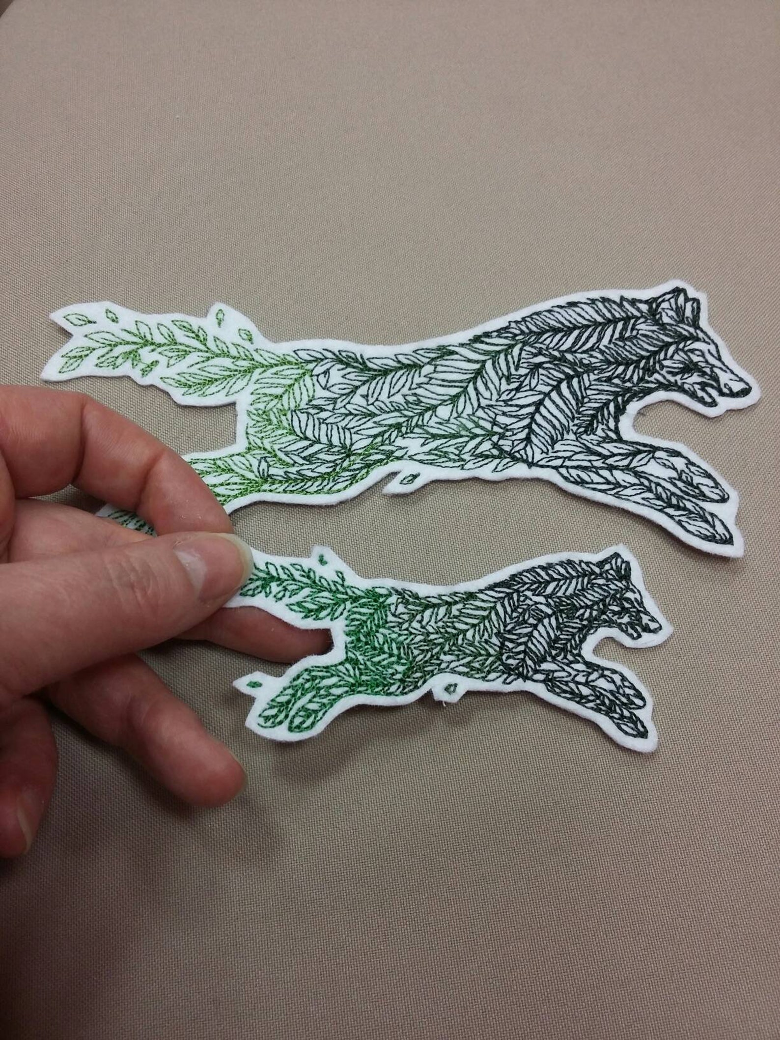 Leafy Wolf Embroidery Iron on Patch Patces for Clothes | Etsy