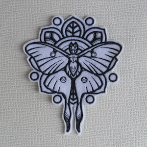 Moth Patch Mystique Patch Luna Moth Patch Iron on Patch Motch Back ...