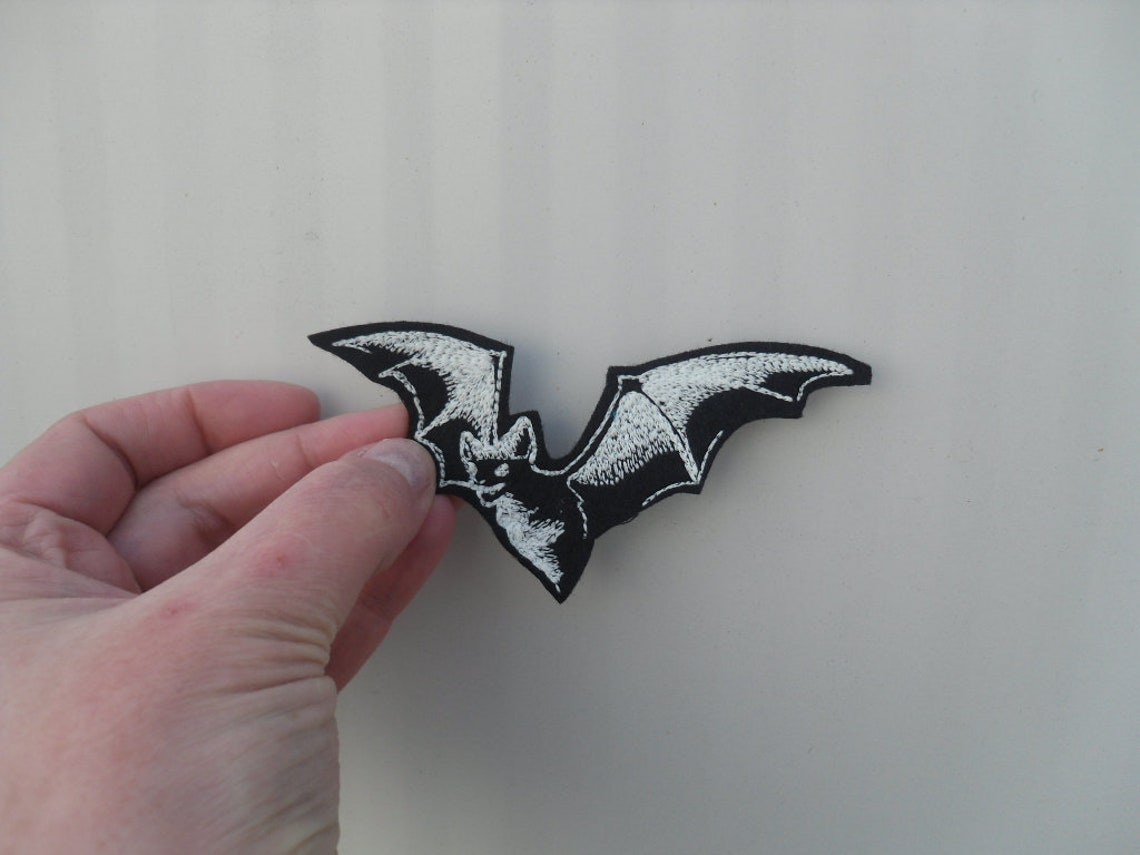 Glow in the Dark Bat Patch Iron on Bat Patch Halloween Bat | Etsy