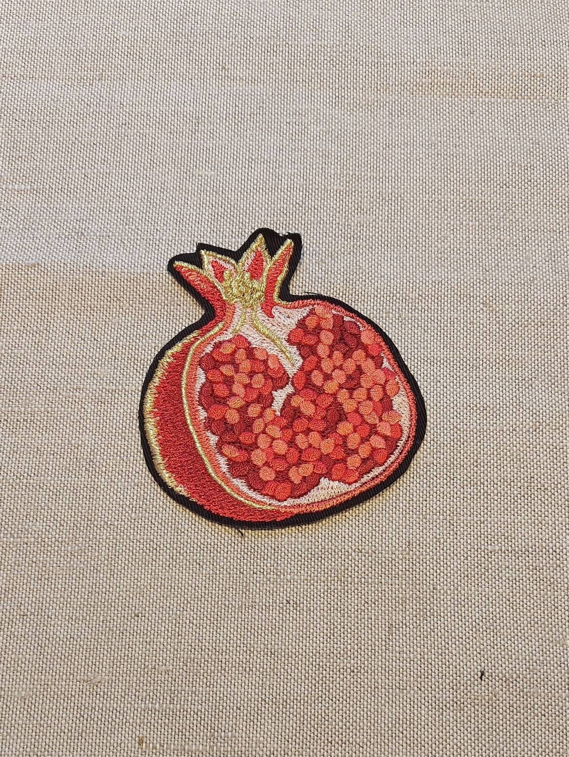 Pomegranate Embroidered Iron on Patch - Etsy