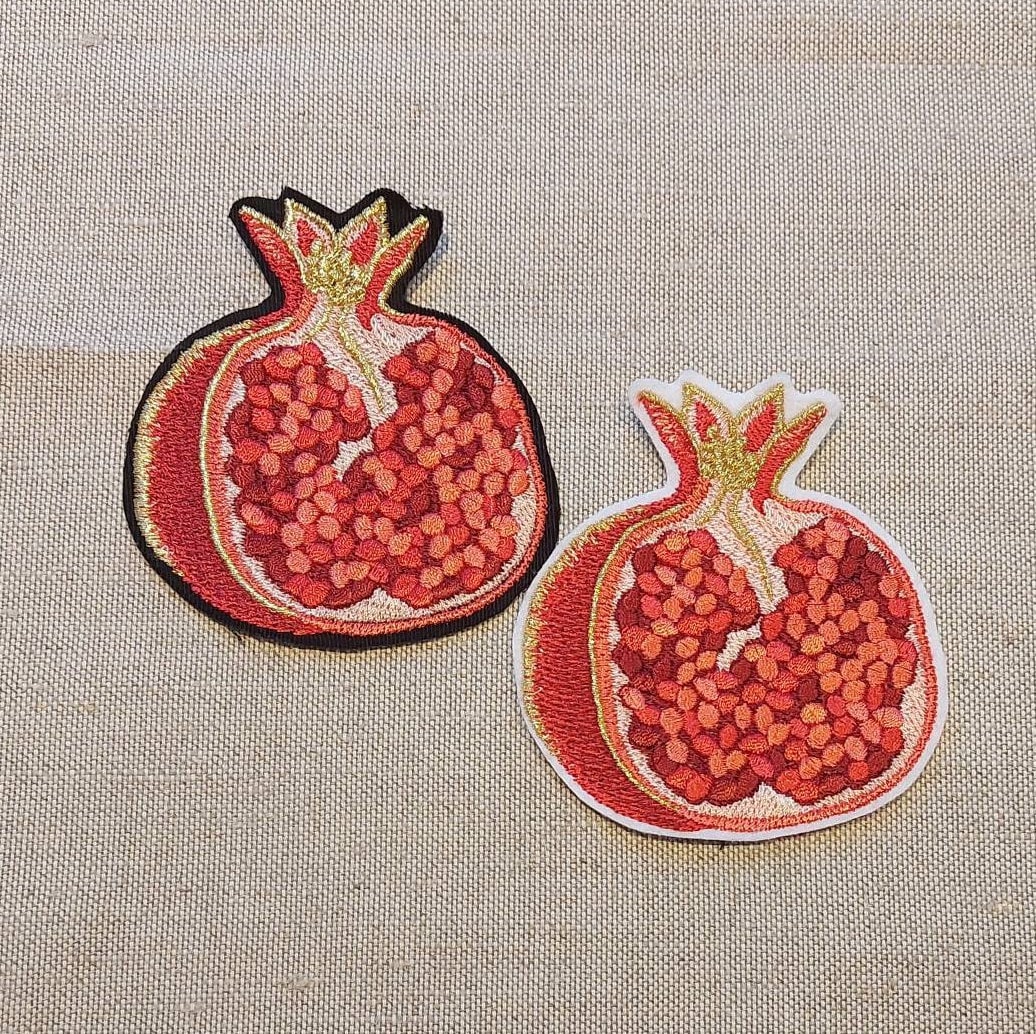 Pomegranate Embroidered Iron on Patch - Etsy