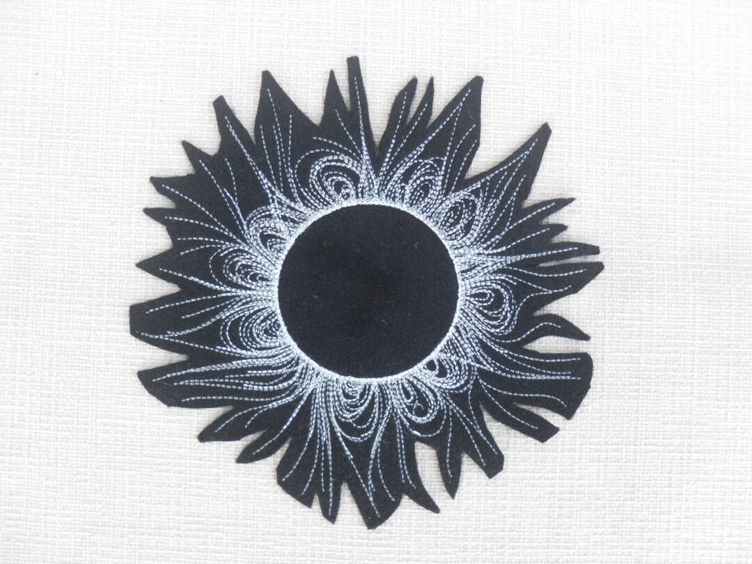 Solar Eclipse Iron on Patch, Sun and Moon Patch, Iron on Patch, Patches ...