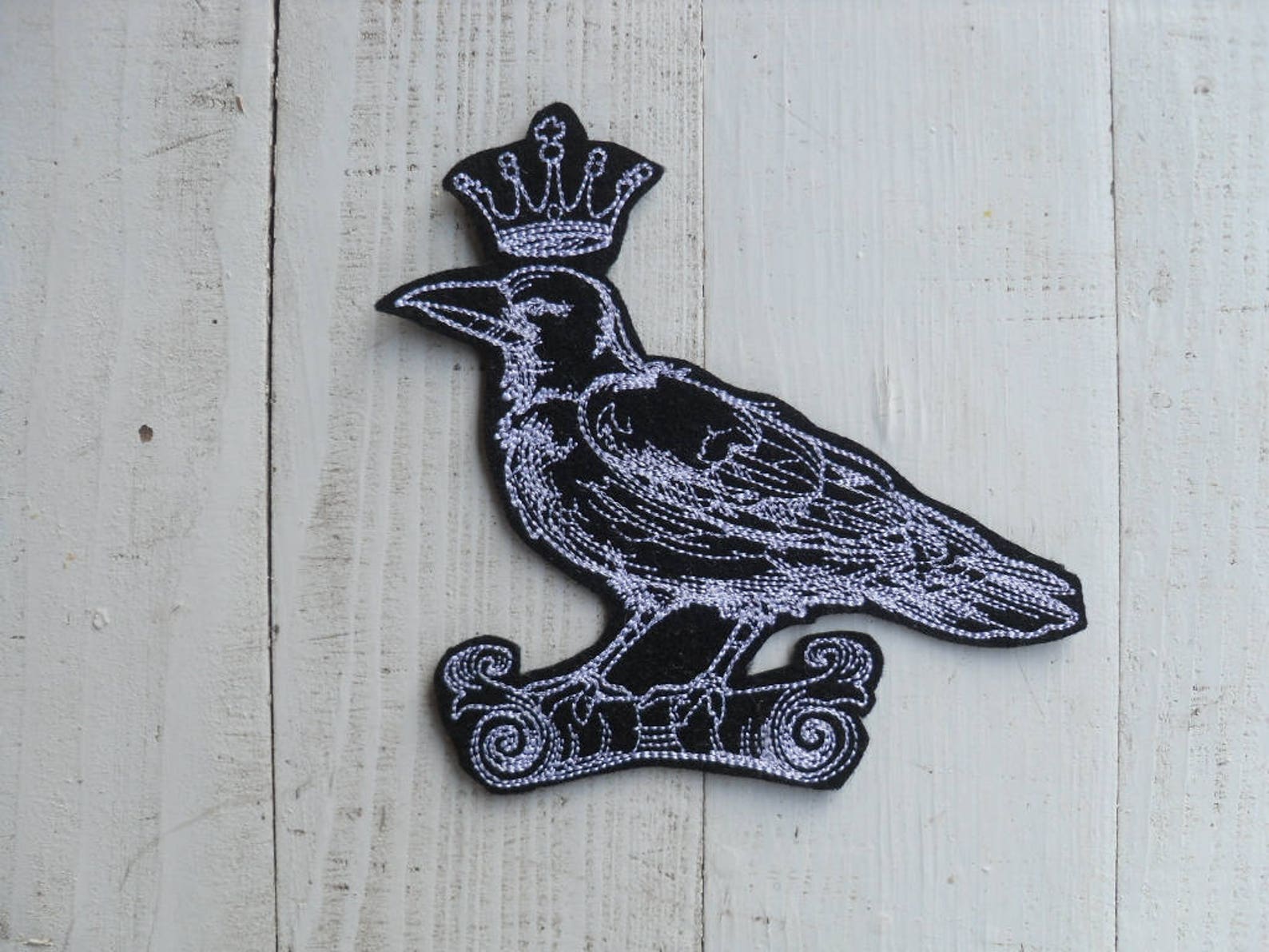 Crown Royal Raven Iron on Patch Regal Raven Patch Jacket | Etsy
